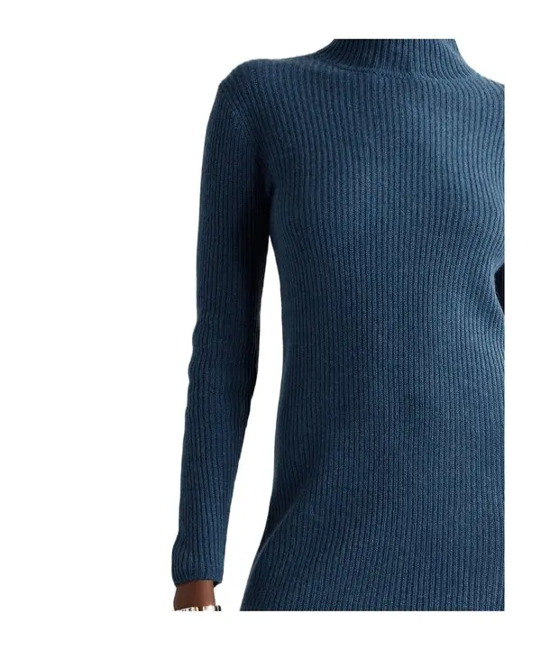 THE ELDER STATESMAN Ribbed Cashmere Midi Dress