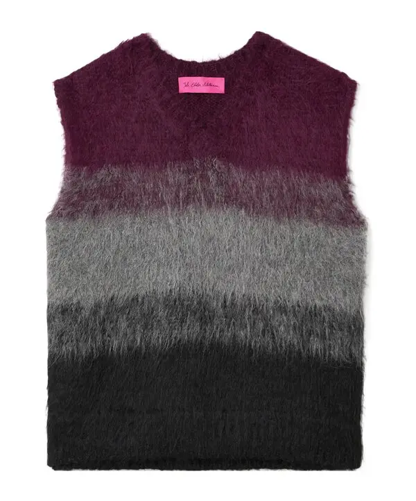 THE ELDER STATESMAN Gradient Brushed Alpaca Blend Vest - No