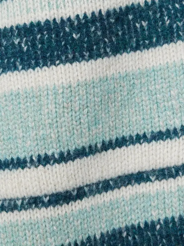 THE ELDER STATESMAN Striped Cashmere Cardigan With Belt