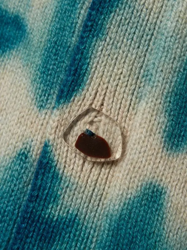 THE ELDER STATESMAN Tie-dye Cashmere Cardigan