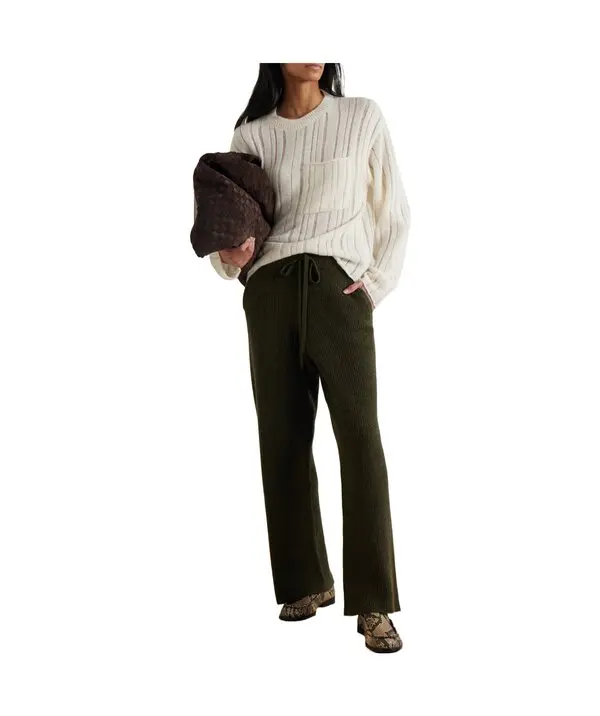 THE ELDER STATESMAN Ribbed Cashmere And Cotton-blend Sweater