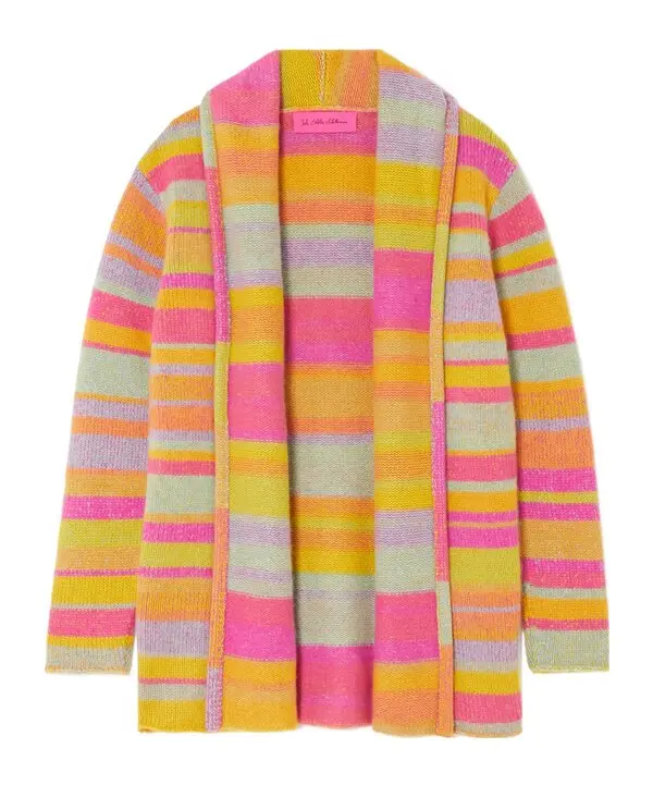 THE ELDER STATESMAN Striped Cashmere Cardigan