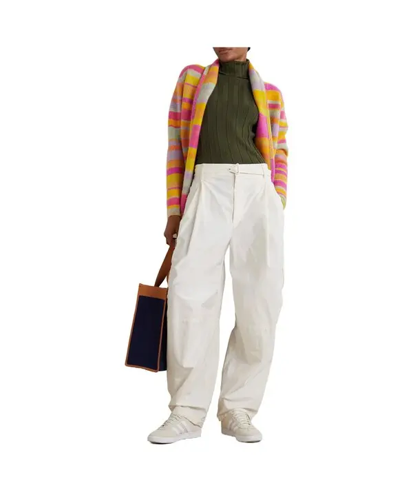 THE ELDER STATESMAN Striped Cashmere Cardigan