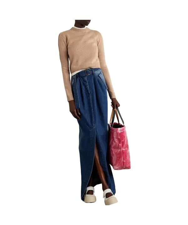 THE ELDER STATESMAN Cashmere Cropped Sweater