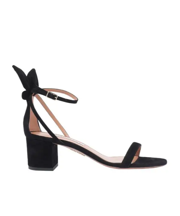 AQUAZZURA Bow-tie Sandals - Black