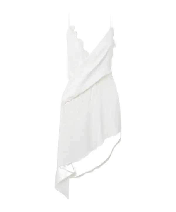 Alex Perry Lace Asymmetric Mini Dress