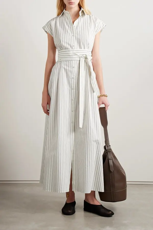 Adam Lippes Striped Shirt Dress