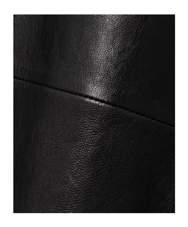 Brandon Maxwell Avery Paneled Leather Midi Skirt