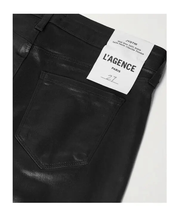 L'Agence Coated High-rise Skinny Jeans
