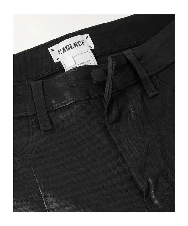 L'Agence Coated High-rise Skinny Jeans
