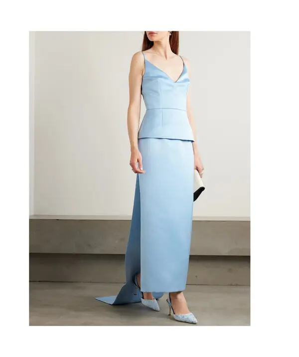 EMILIA WICKSTEAD Satin Midi Skirt