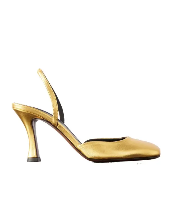 NEOUS Gold Metallic Slingback High Heels