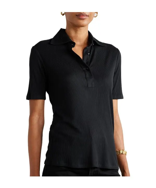 Giuliva Heritage Ribbed Modal And Silk-blend Jersey Polo Shirt