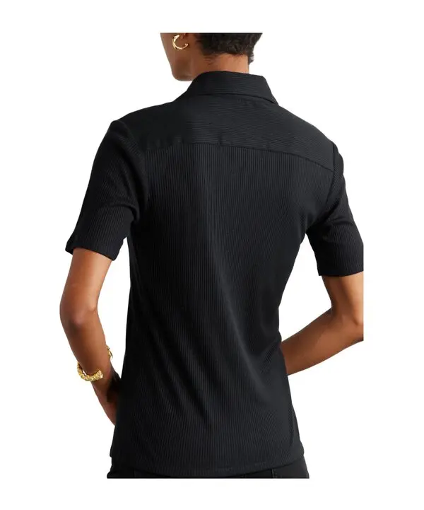 Giuliva Heritage Ribbed Modal And Silk-blend Jersey Polo Shirt