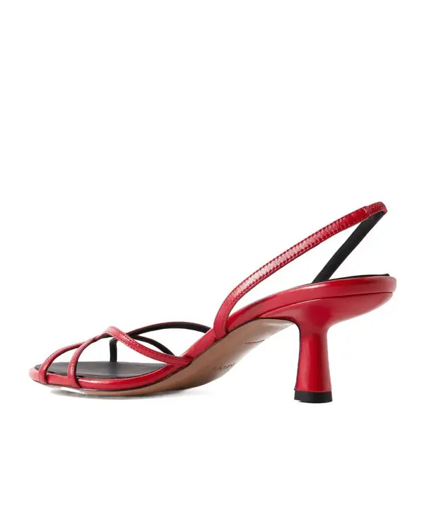 NEOUS Thin Strap High-heeled Sandals - Red