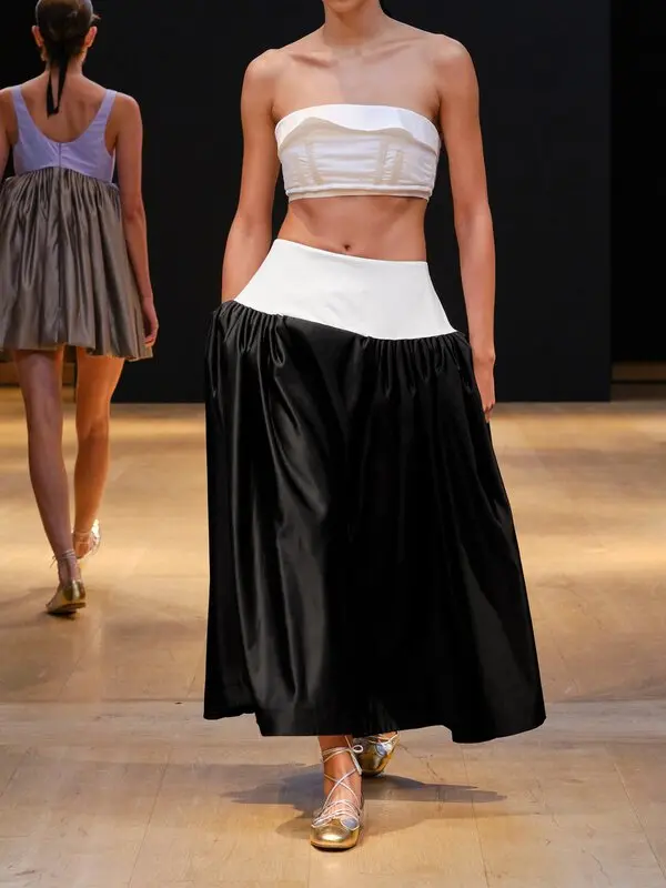 MOLLY GODDARD Color-block High-waisted Skirt
