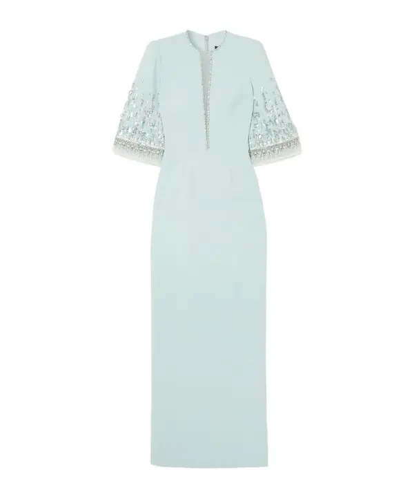 Jenny Packham Embellished Maxi Evening Dress