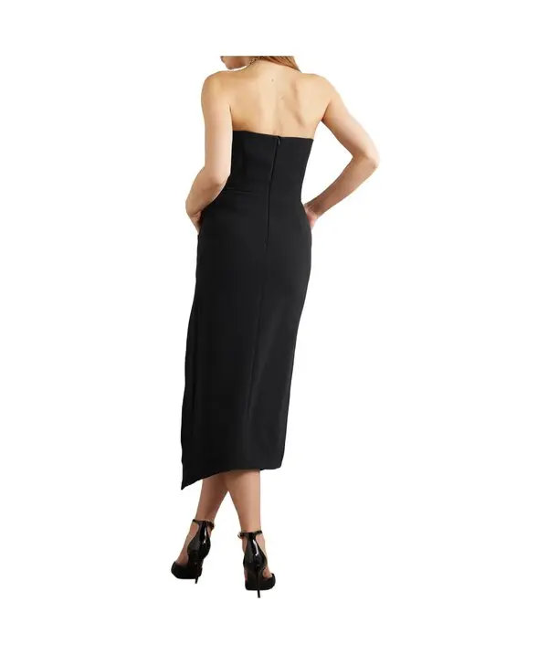 David Koma Strapless Midi Dress With Embellishments