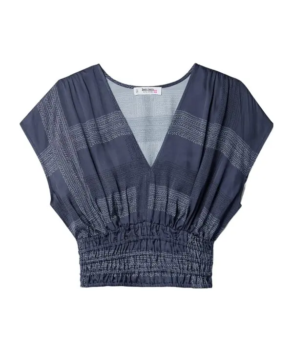 LEMLEM Smocked Printed Cropped Top