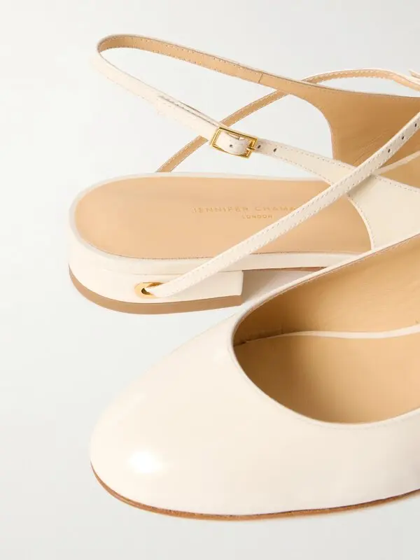 Jennifer Chamandi Casual Patent Leather Flat Shoes