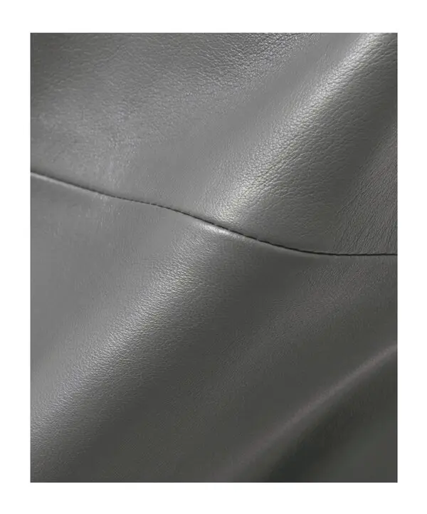 GOLDSIGN Leather Midi Skirt