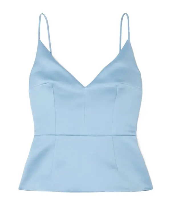 EMILIA WICKSTEAD Vero Duchess-satin Peplum Top