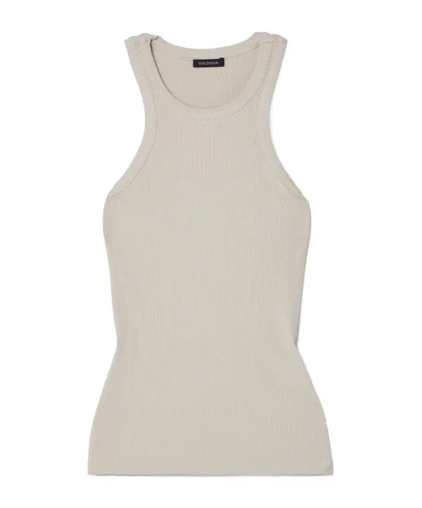 GOLDSIGN Ribbed Slim Fit Tank Top - Nude