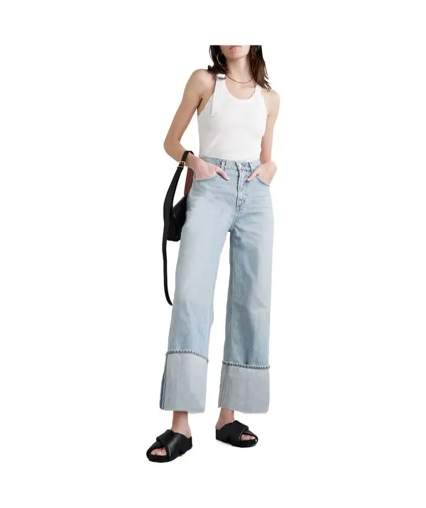 GOLDSIGN Vintage High-waisted Wide-leg Jeans