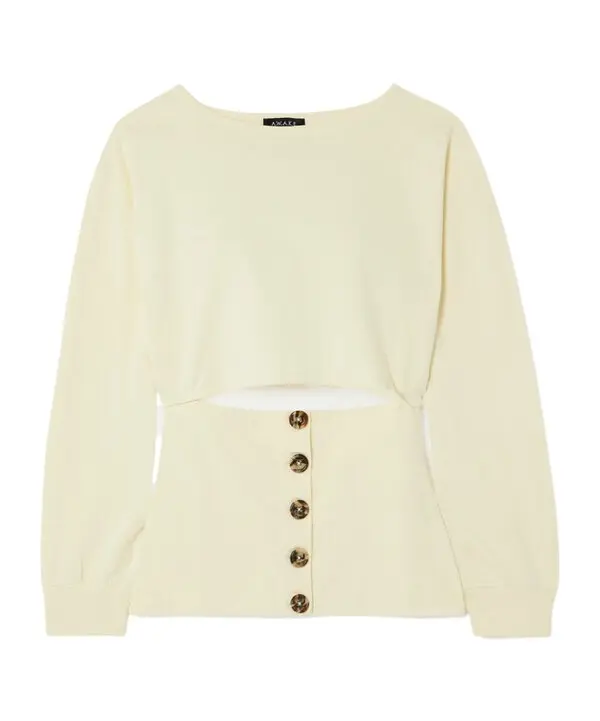 A.W.A.K.E. Mode Casual Plain Jersey Sweatshirt