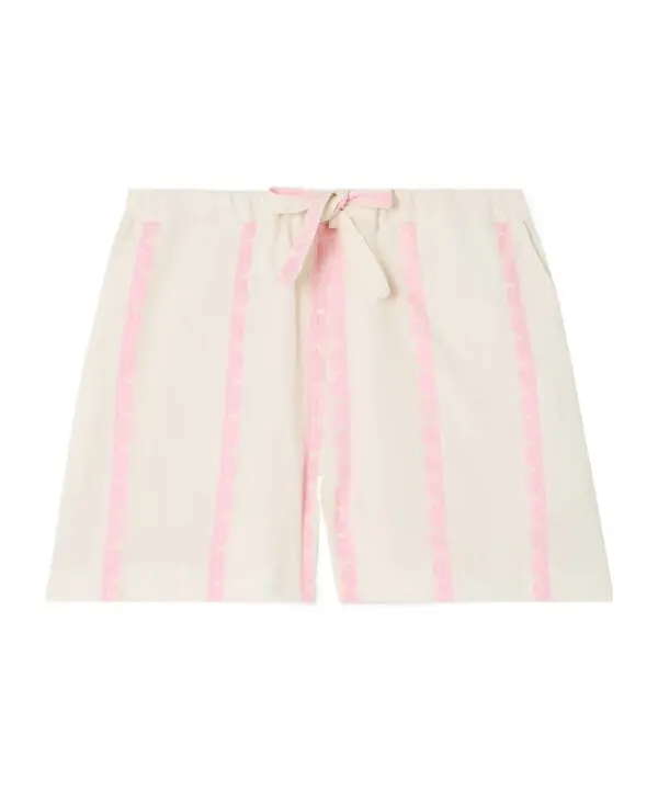 LEMLEM Striped Satin Shorts