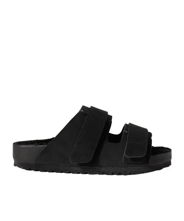 BIRKENSTOCK Shearling-lined Suede Sandals