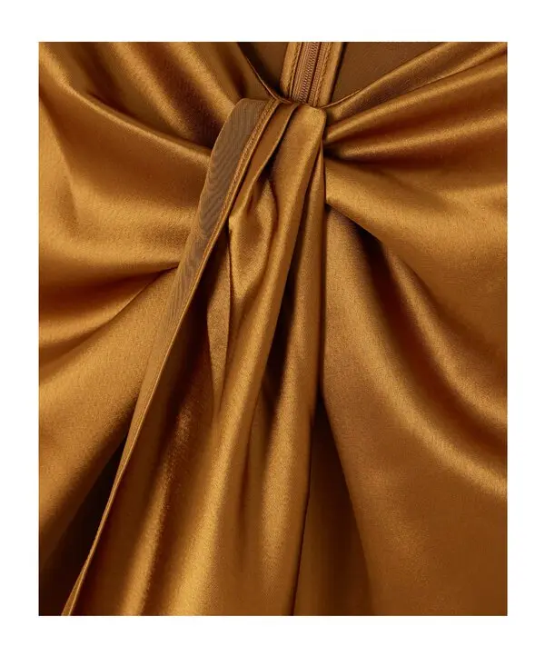 Galvan Asymmetric Satin Maxi Skirt