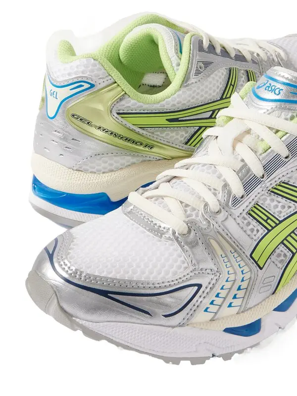 Asics Rubber-trimmed Metallic Mesh Sneakers
