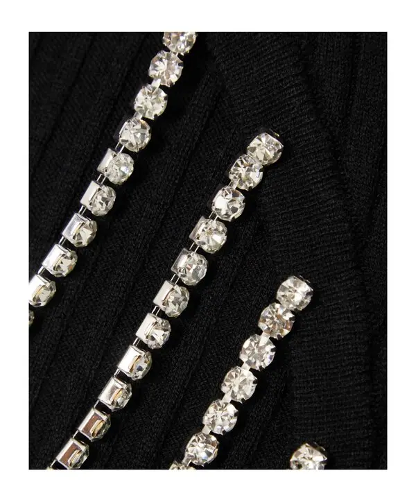 Dodo Bar Or Rib Knit Crystal Embellished Top