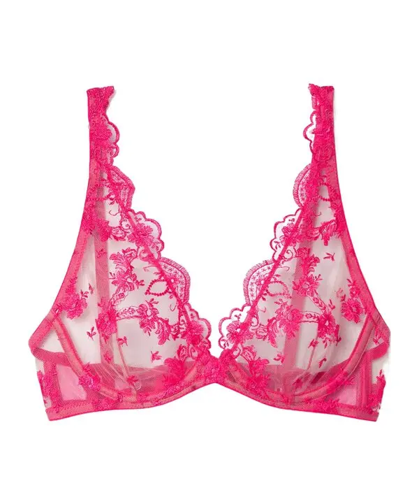 I.D.SARRIERI Lolita Embroidered Tulle Underwired Triangle Bra