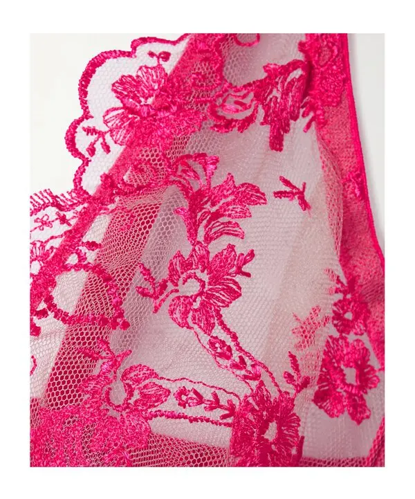 I.D.SARRIERI Lolita Embroidered Tulle Underwired Triangle Bra