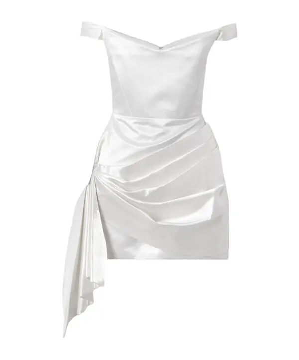 Alex Perry Off-the-shoulder Draped Mini Dress