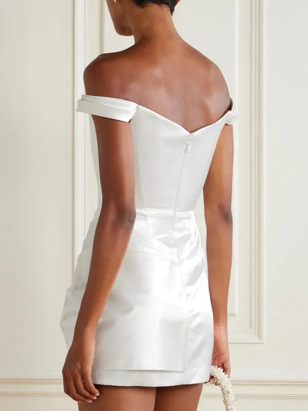 Alex Perry Off-the-shoulder Draped Mini Dress
