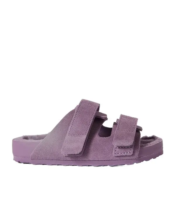 BIRKENSTOCK Shearling-lined Suede Sandals