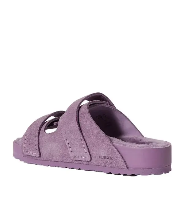 BIRKENSTOCK Shearling-lined Suede Sandals