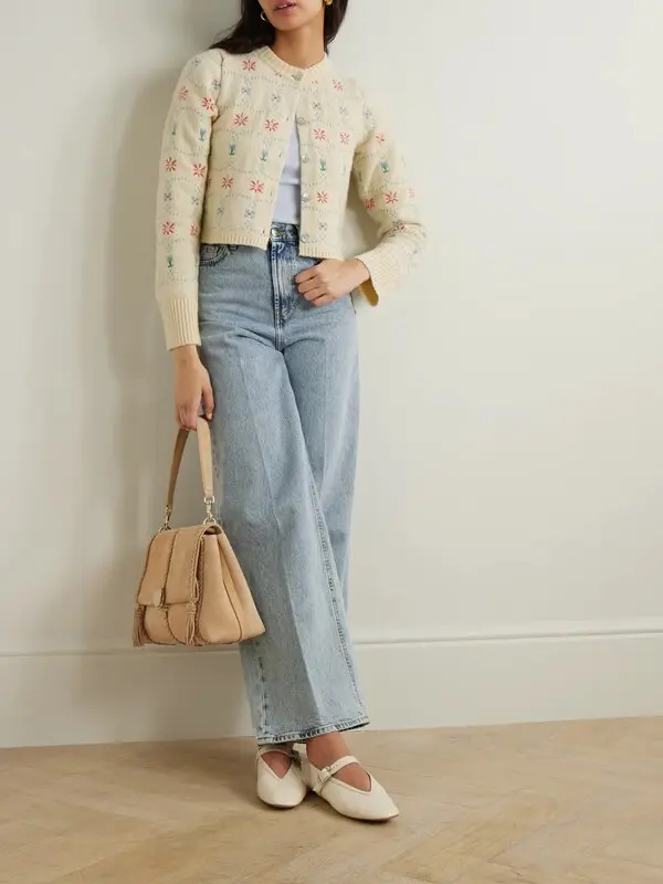 Calle Del Mar Cropped Silk Cardigan