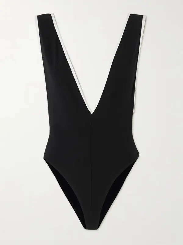 Lisa Marie Fernandez Deep V One-piece Swimsuit
