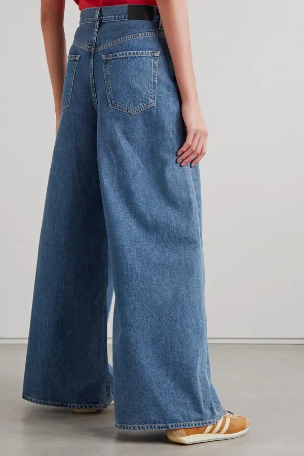 GOLDSIGN High-waisted Wide-leg Jeans