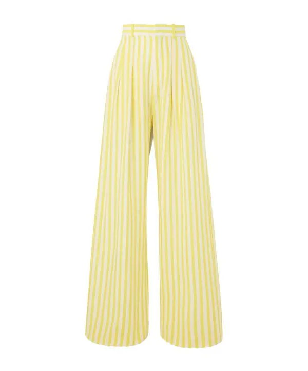 PETAR PETROV High-waisted Silk Wide-leg Trousers