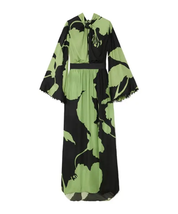 Johanna Ortiz Printed Silk Dress