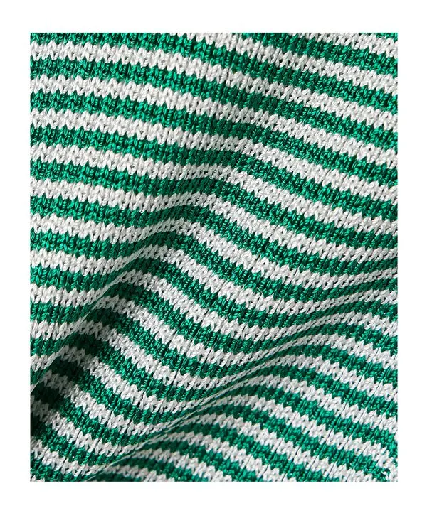 Calle Del Mar Striped Ribbed-knit Polo Shirt
