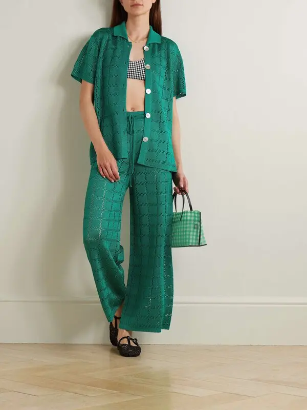 Calle Del Mar Casual Knitted Wide-leg Pants