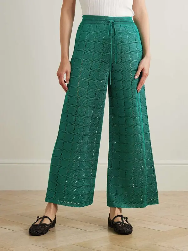Calle Del Mar Casual Knitted Wide-leg Pants