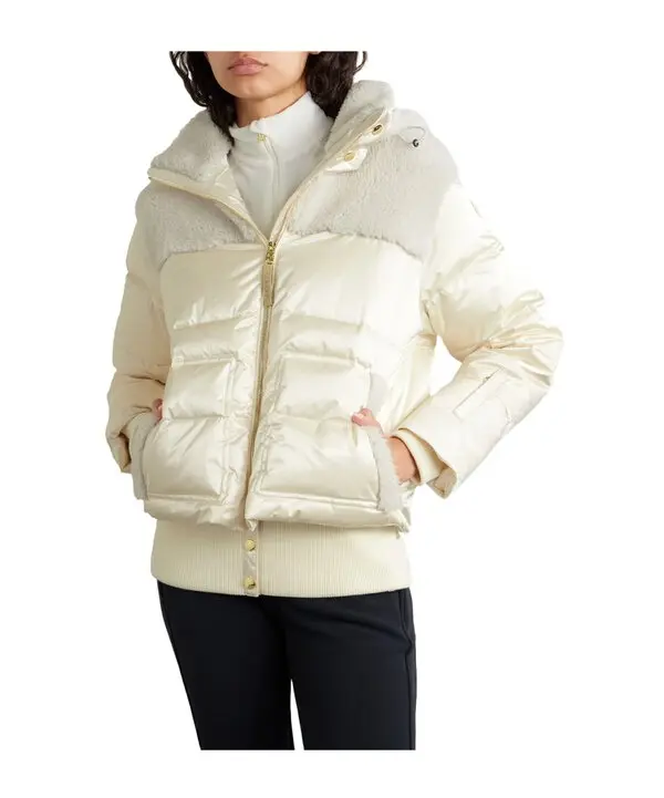 Bogner Dia Hooded Shearling-trimmed Quilted Down Ski Jacket