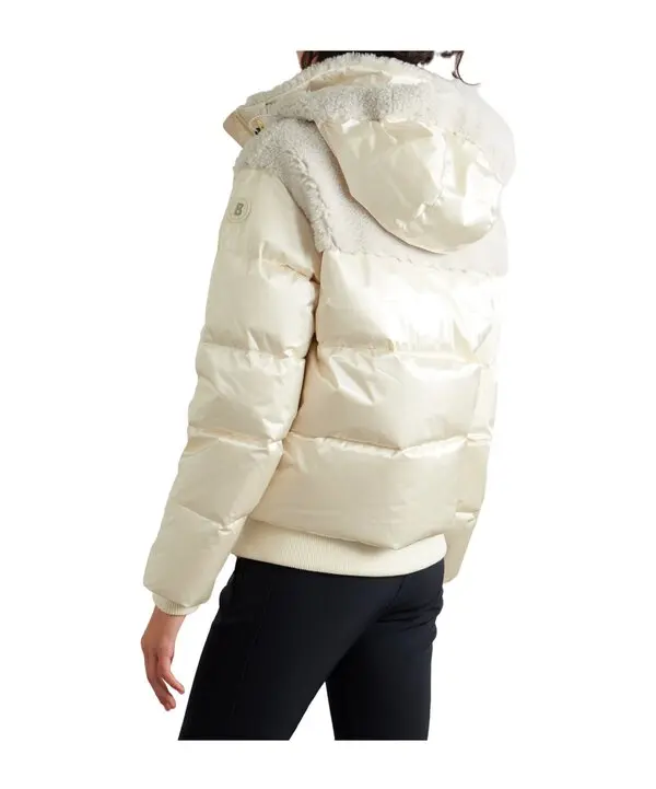 Bogner Dia Hooded Shearling-trimmed Quilted Down Ski Jacket